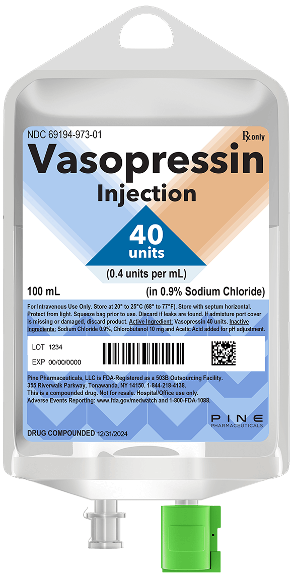 Vasopressin - 40 units/100 mL - Pine Pharmaceuticals